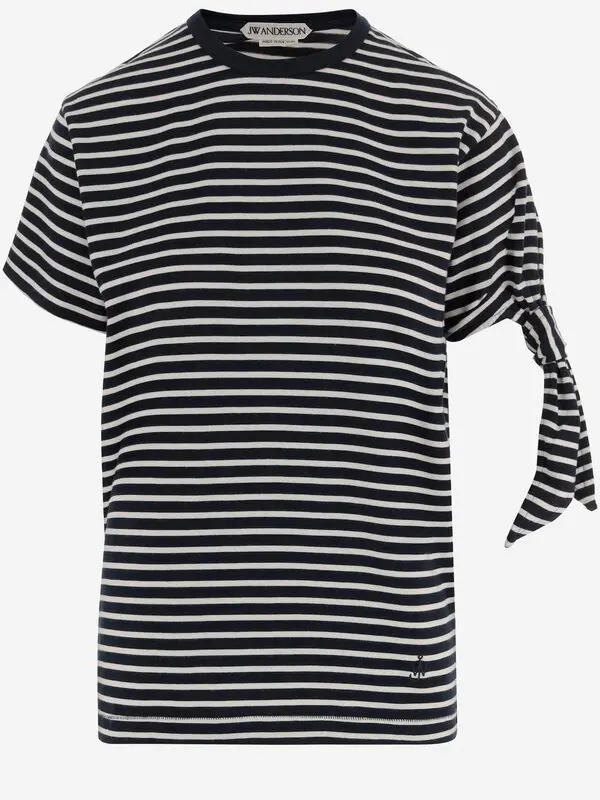 JW Anderson Striped Cotton T-shirt - Red