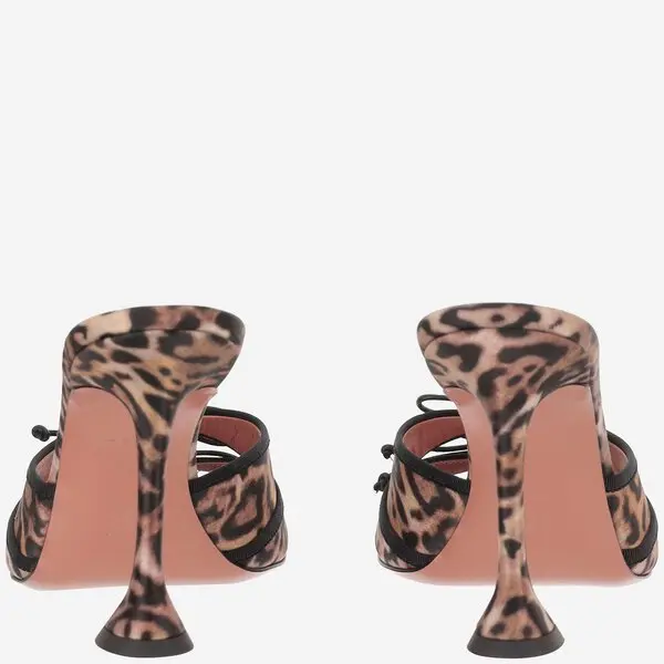 Amina Muaddi Eleonora Silk Sandals - Red