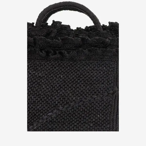 IBELIV Raffia Tote Bag - Black