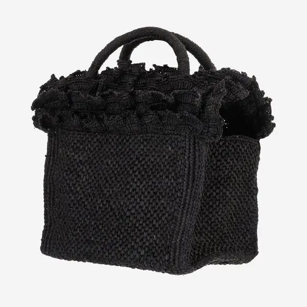 IBELIV Raffia Tote Bag - Black