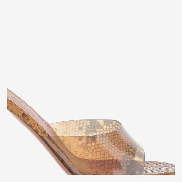 Amina Muaddi Lupita Snake Sandals - Red