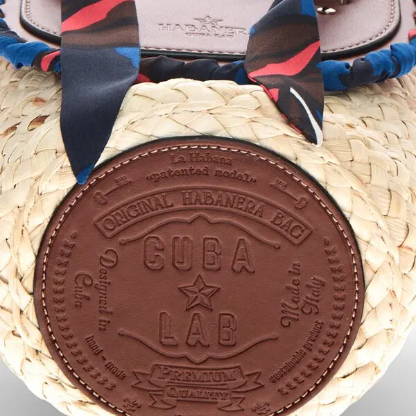 CUBA LAB Habanera Leather And Raffia Bag