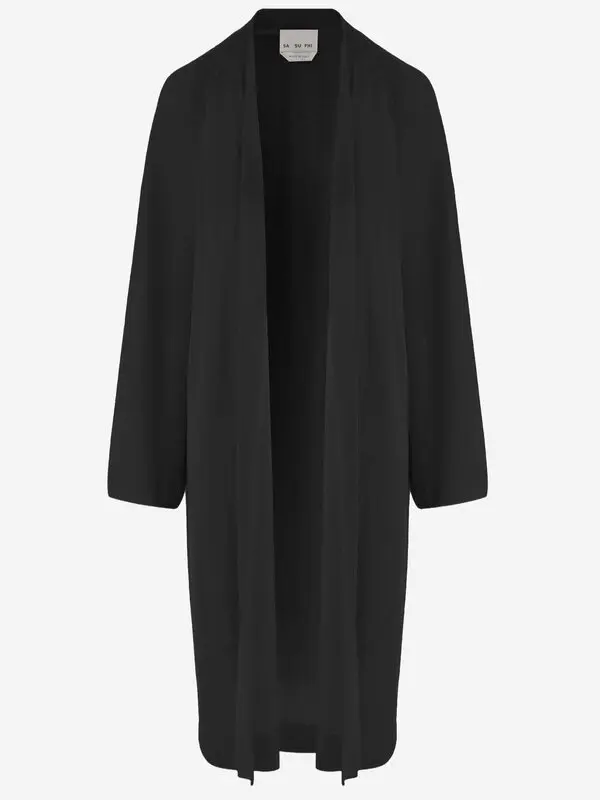 SA SU PHI Long Open Knit - Black