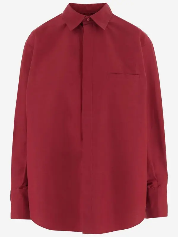 SA SU PHI Cotton Blend Ruffled Back Shirt
