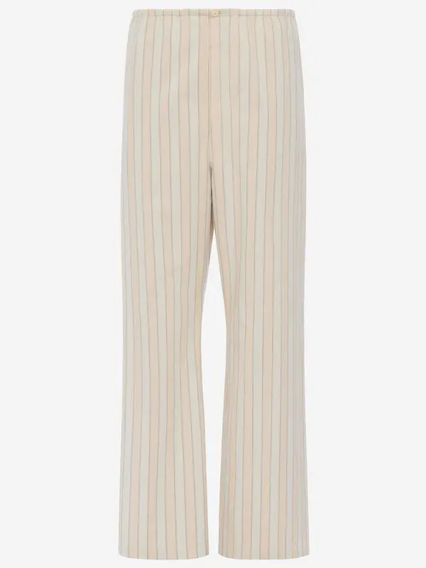 MAISON MARGIELA Striped Cotton Trousers