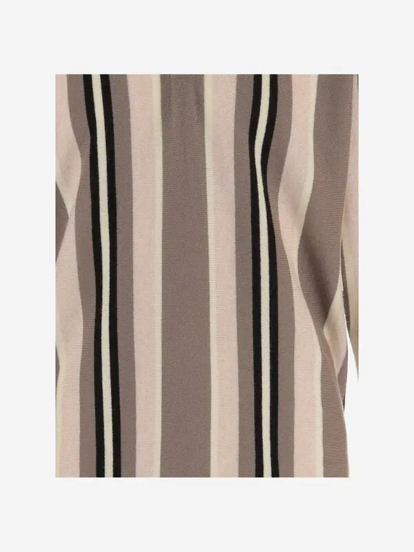 Guest In Residence Striped Cashmere Polo Shirt - Red