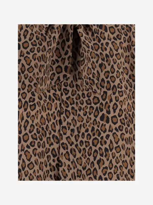 SA SU PHI Silk Animal Print Shirt - Red
