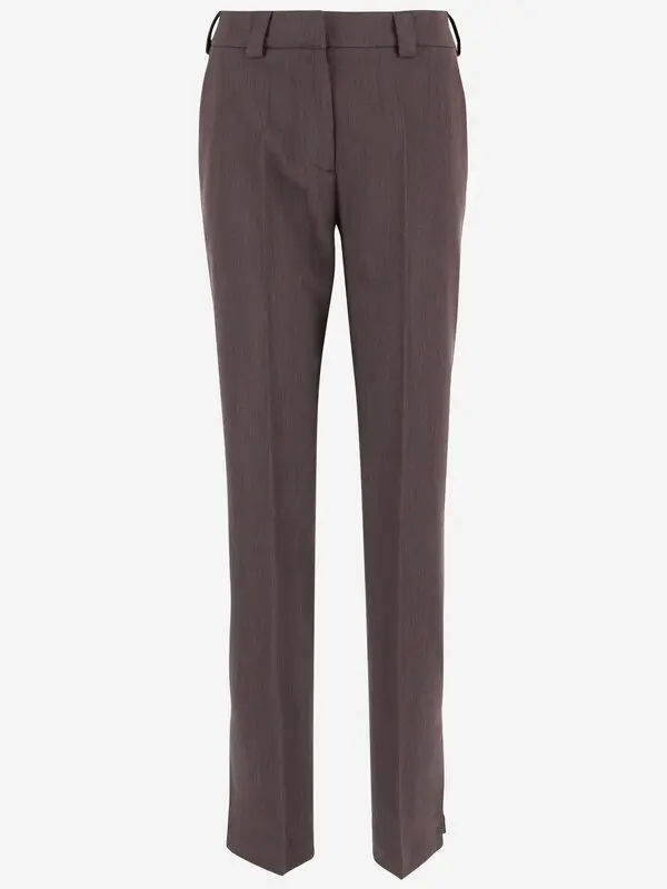DARKPARK Viscose Blend Long Pants - Brown