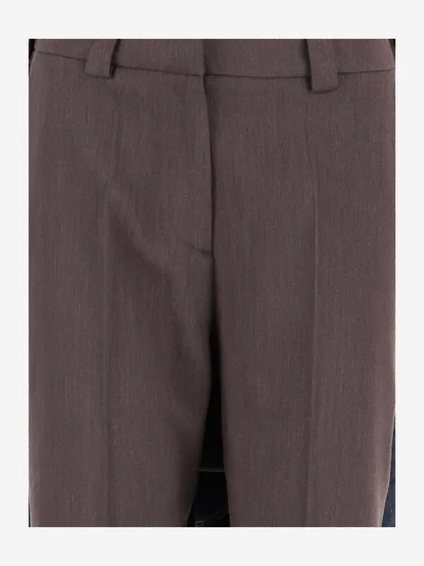 DARKPARK Viscose Blend Long Pants - Brown