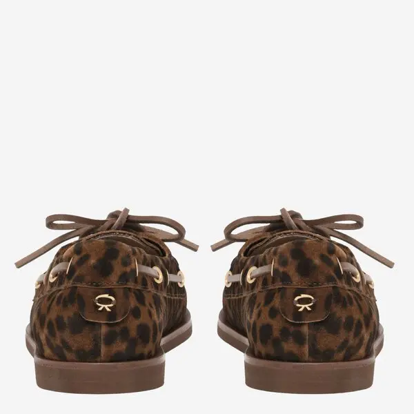 GIANVITO ROSSI Animal Print Leather Loafers - Red