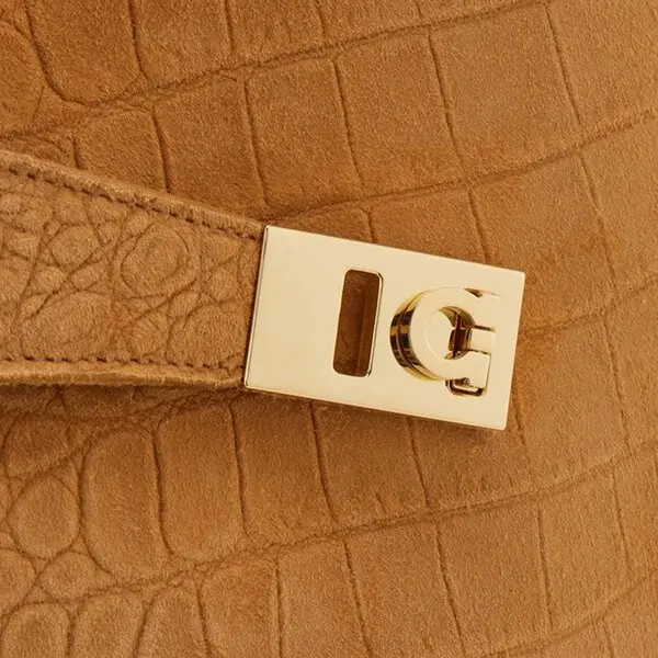 FERRAGAMO Hug Soft Suede Shoulder Bag - Brown