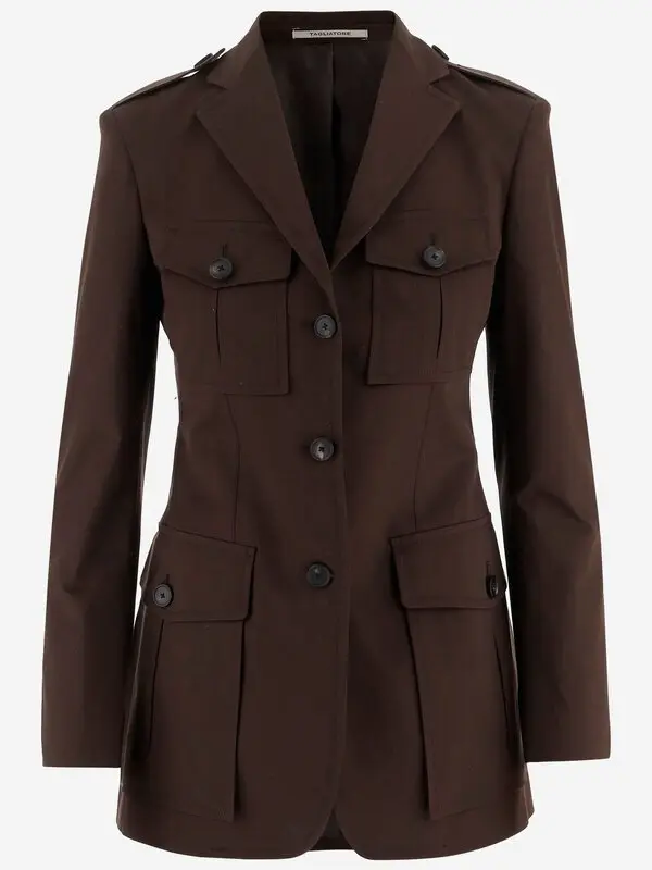 Tagliatore Stretch Cotton Jacket - Brown