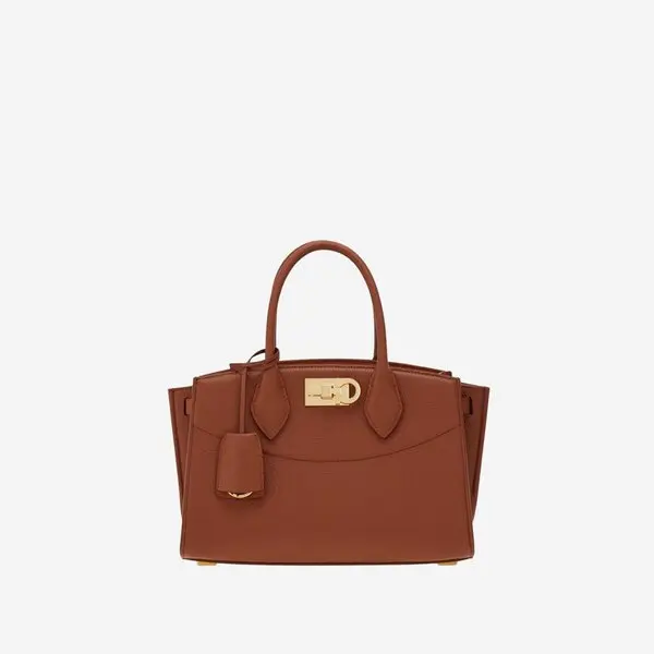 FERRAGAMO Hammered Leather Handbag