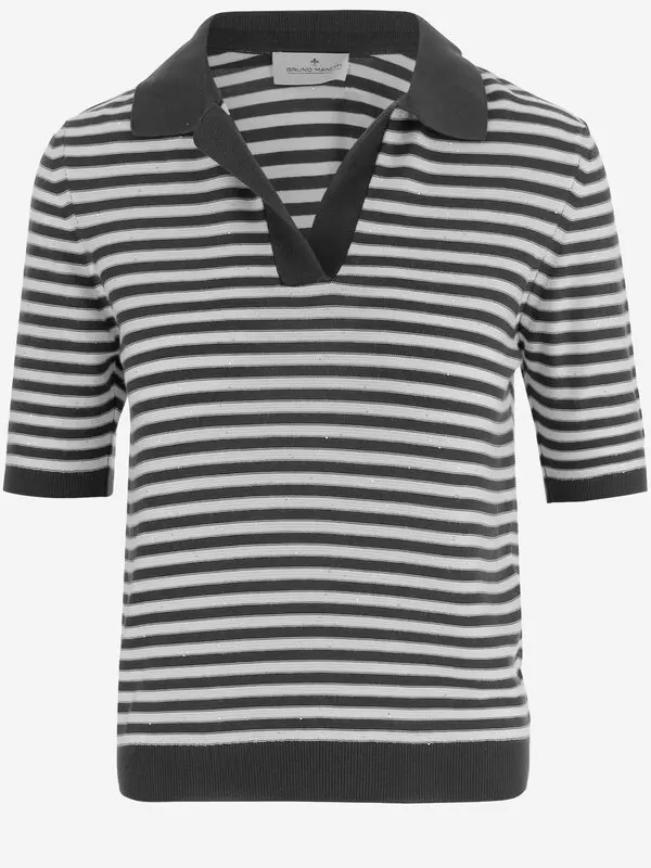Bruno Manetti Cotton Blend Polo Shirt - Red
