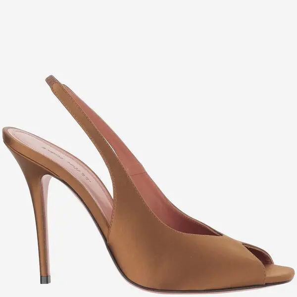 Amina Muaddi Kristina Silk Slingback