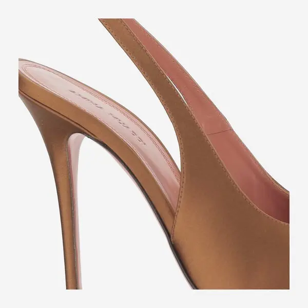 Amina Muaddi Kristina Silk Slingback