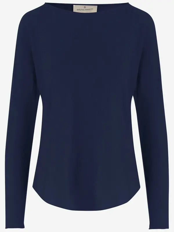 Bruno Manetti Linen And Cotton Sweater - Blue