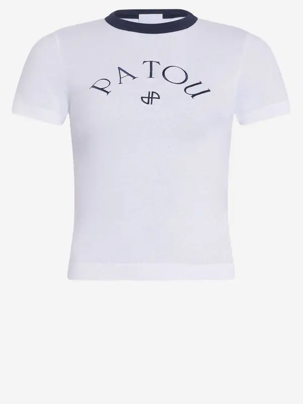 PATOU Cotton T-shirt With Logo - White
