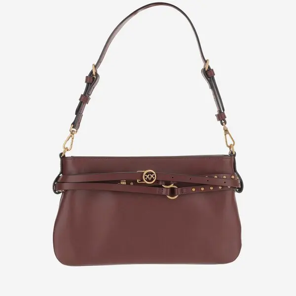 Pinko Leather Shoulder Bag - Brown