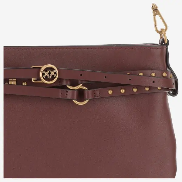 Pinko Leather Shoulder Bag - Brown