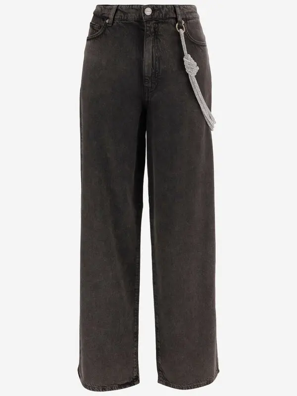 Pinko Lauryn Lyocell And Cotton Trousers - Black