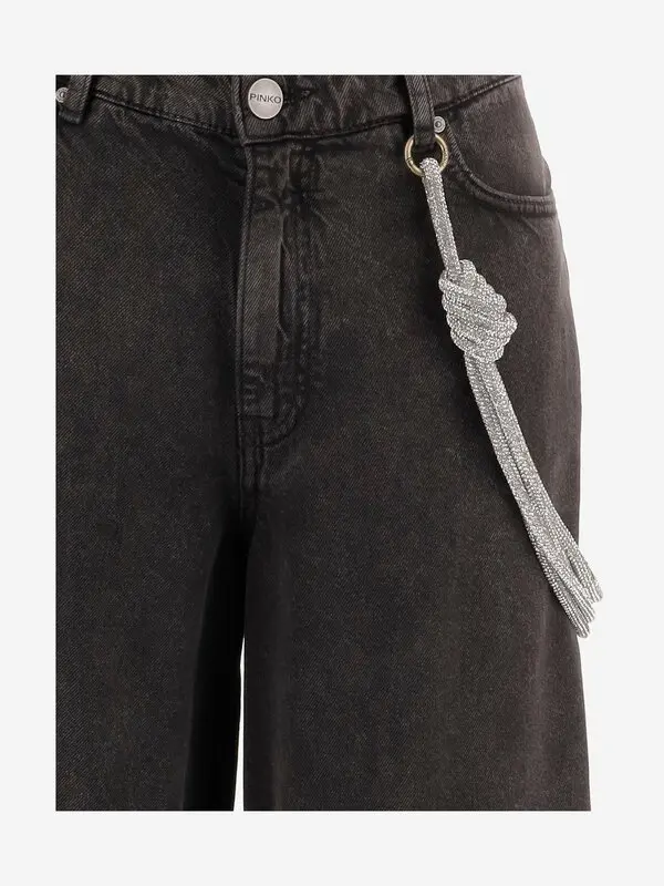 Pinko Lauryn Lyocell And Cotton Trousers - Black
