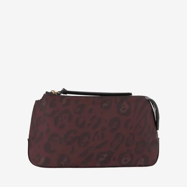 Pinko Animal Print Toiletry Bag - Red
