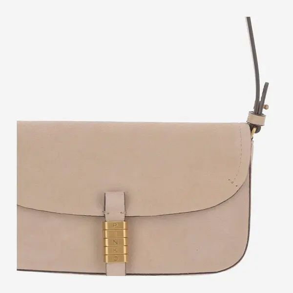 Pinko Saddle Shoulder Bag - Beige