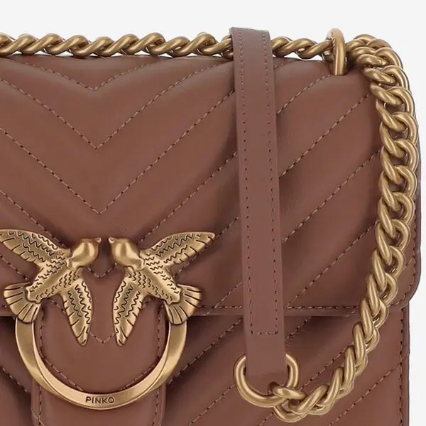 Pinko Mini Love One Bag - Brown