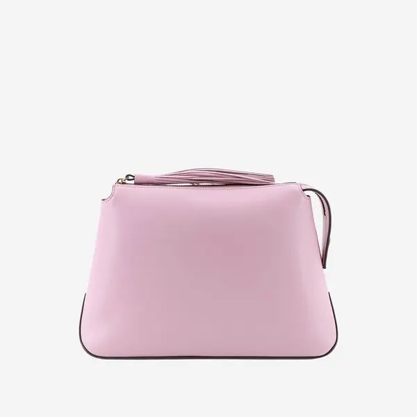 Pinko Leather Beauty Case With Logo - Pink