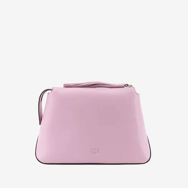 Pinko Leather Beauty Case With Logo - Pink