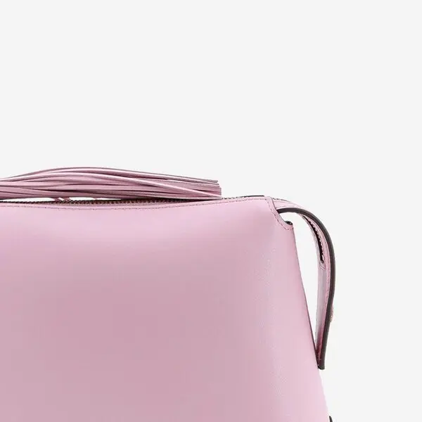Pinko Leather Beauty Case With Logo - Pink