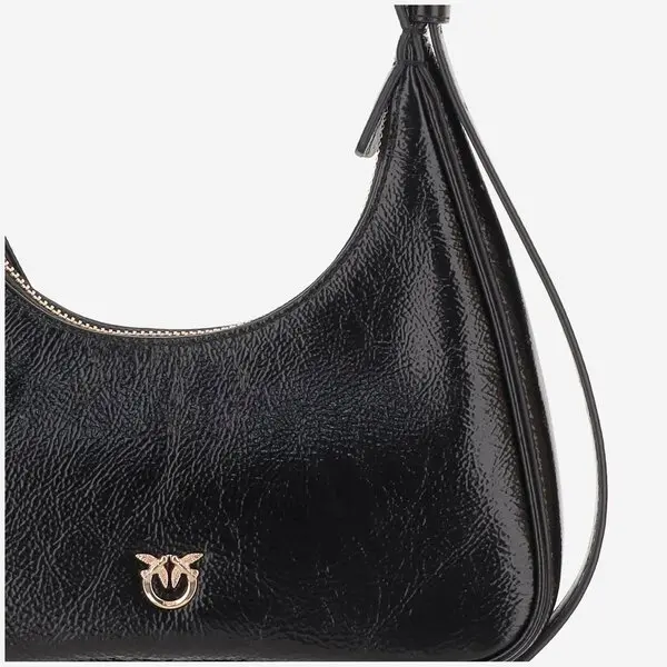 Pinko Glossy Leather Hobo Bag