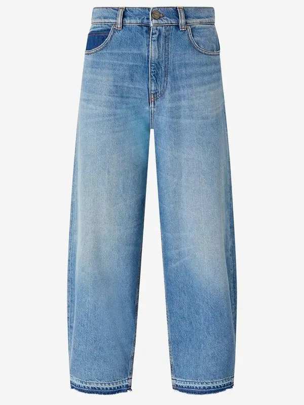 Pinko Balloon Fit Jeans With Love Birds Logo - Denim