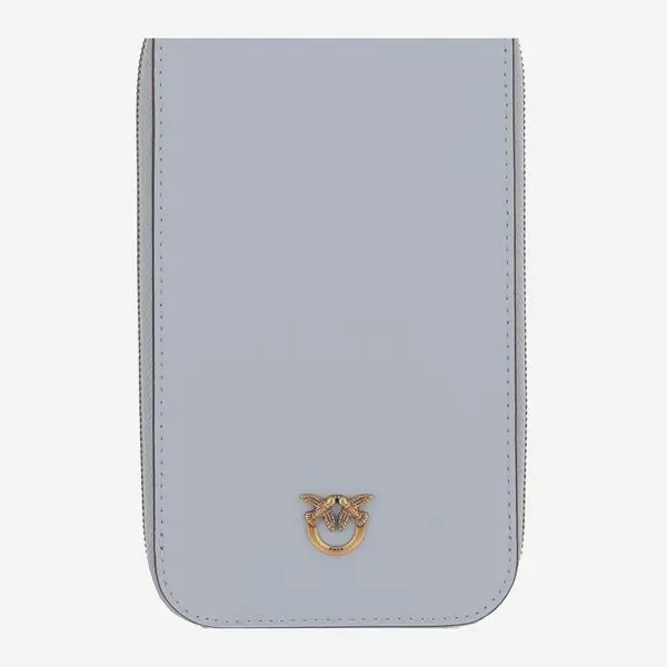 Pinko Leather Smartphone Case - Light Blue