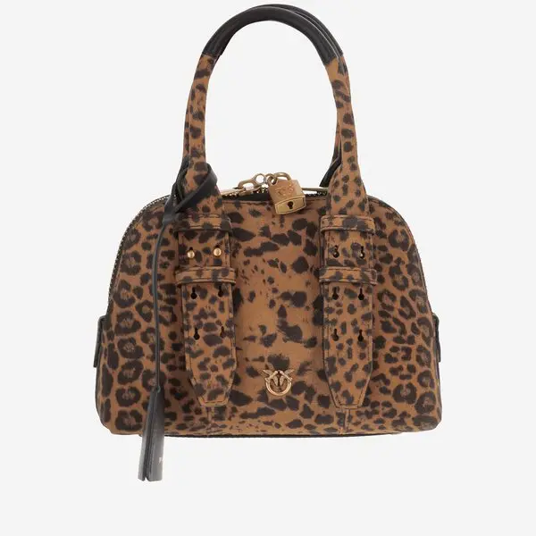 Pinko Mini Escape Suede Handbag - Red