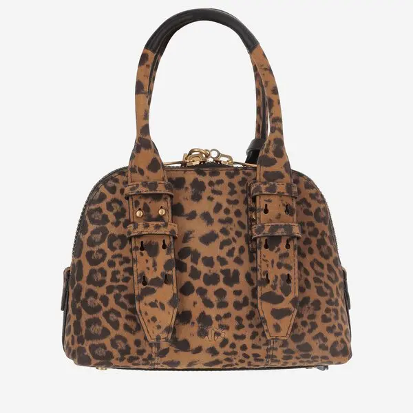 Pinko Mini Escape Suede Handbag - Red