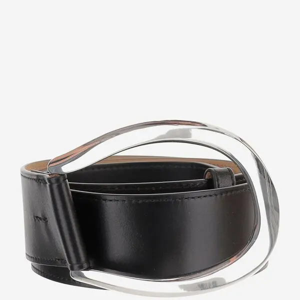 Polo Ralph Lauren Leather Belt With Maxi Buckle - Black