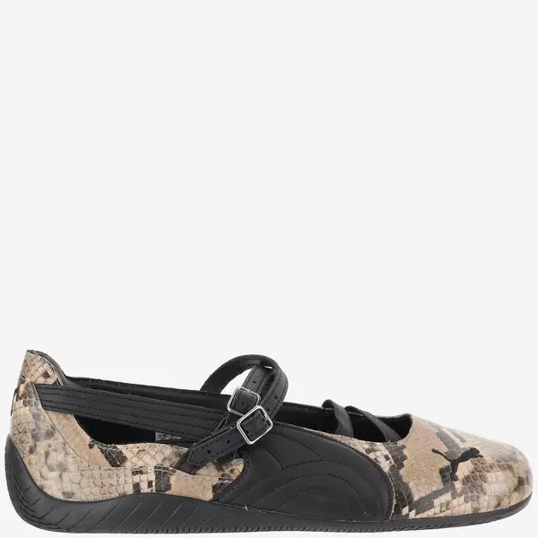 PUMA Speedcat Animal Print Ballet Flats - Red