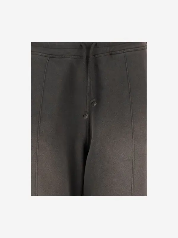 GOLDEN GOOSE Cotton Pants With Logo - Grey