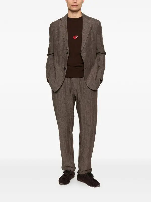 Emporio Armani Linen Single-breasted Blazer