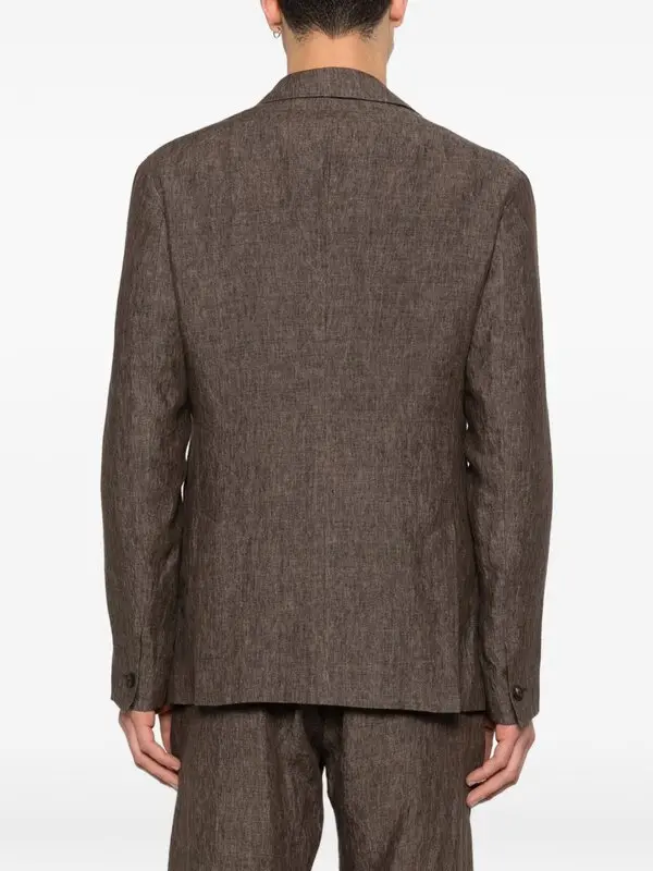 Emporio Armani Linen Single-breasted Blazer