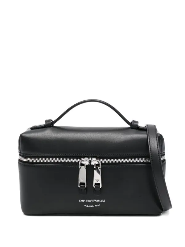 Emporio Armani Leather Vanity Case - Black