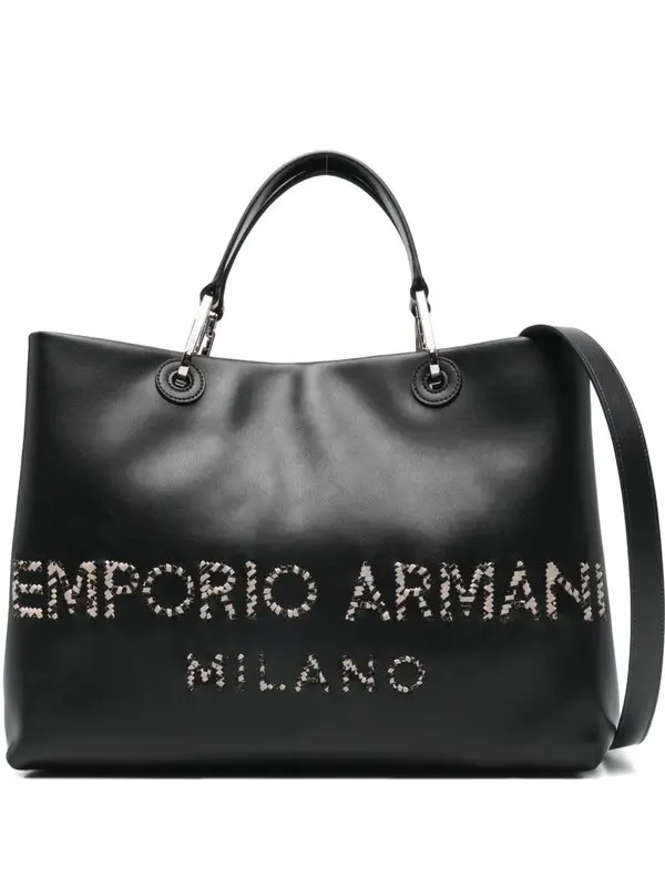 Emporio Armani Medium Shopper Bag - Black