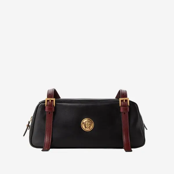 Versace Emblème Nappa Bowling Bag - Black