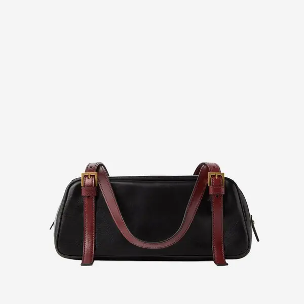 Versace Emblème Nappa Bowling Bag - Black