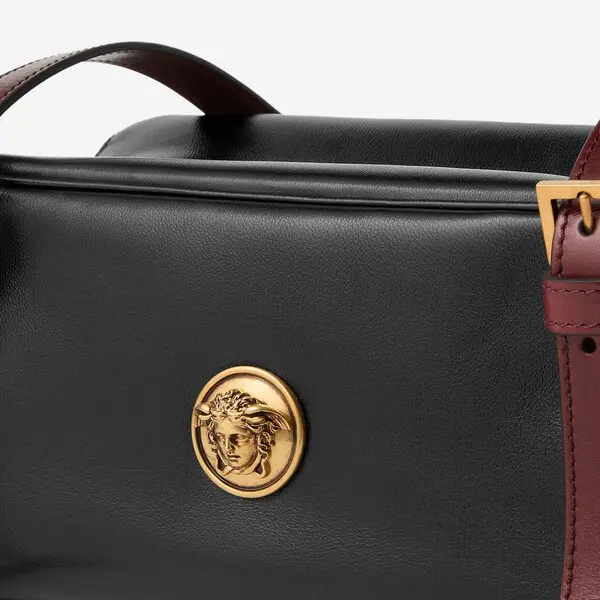 Versace Emblème Nappa Bowling Bag - Black