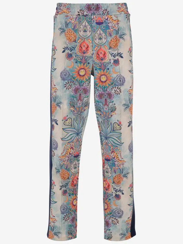 Just Cavalli Floral Patterned Stretch Nylon Trousers