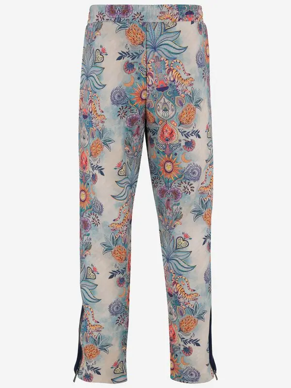Just Cavalli Floral Patterned Stretch Nylon Trousers