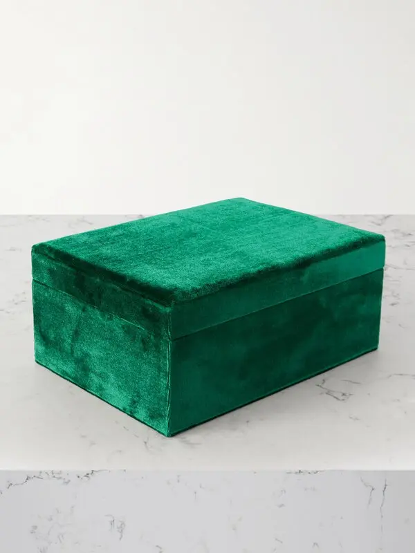 Sophie Bille Brahe Trésor Grande Velvet Jewelry Box - Green